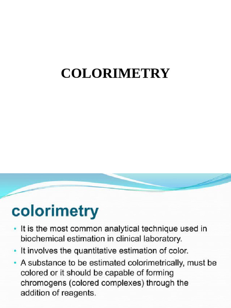 Colorimetry | PDF