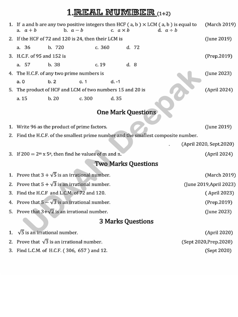 Maths Assignment PYQ's | PDF