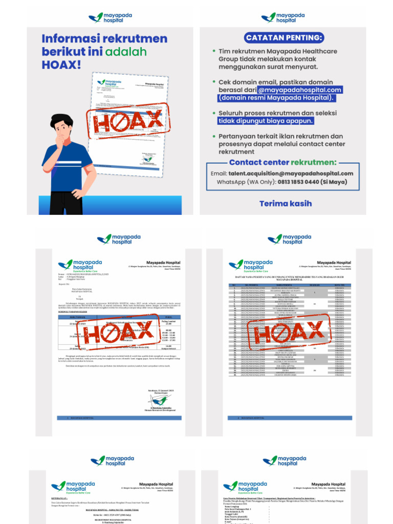 Info Hoax Recruitment MHG | PDF