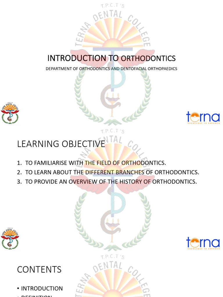 Overview of Orthodontics and Its Branches | PDF | Orthodontics ...