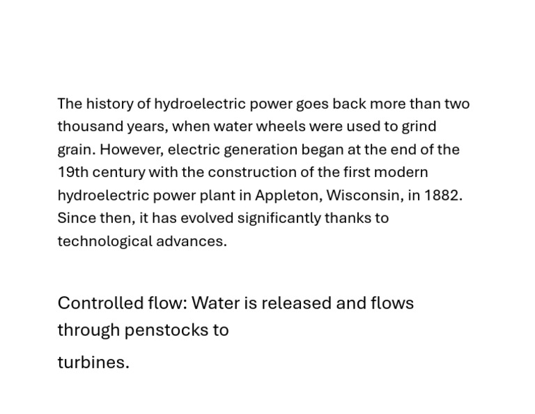 The History of Hydroelectric Power Goes Back More Than Two Thousand ...