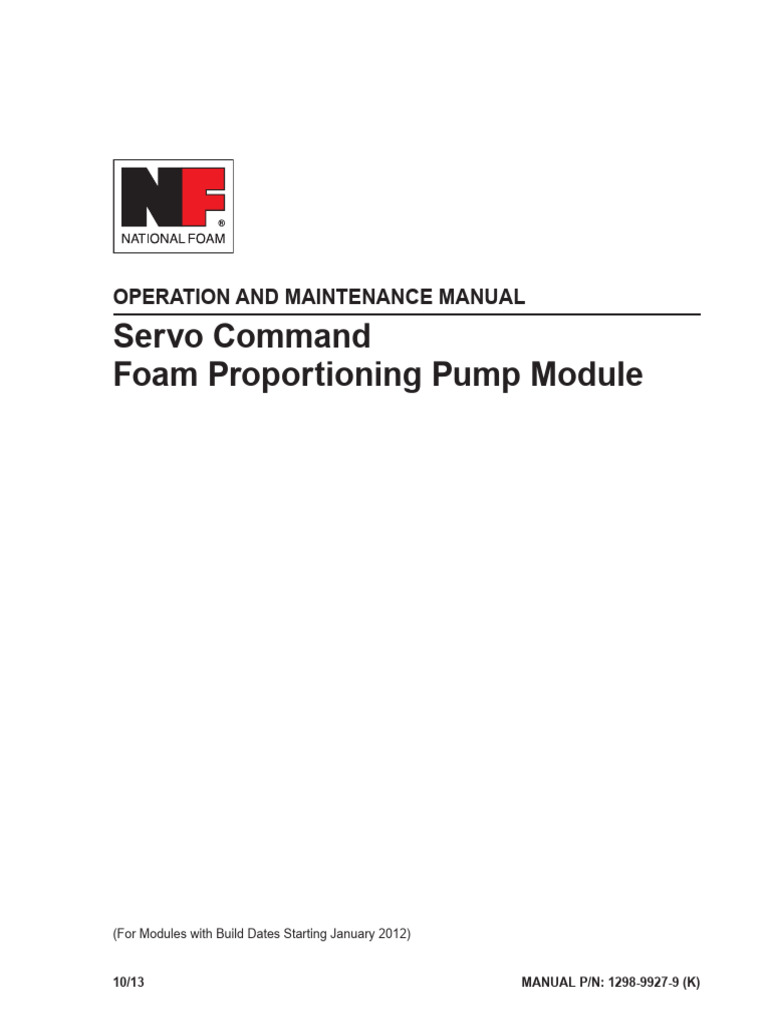 Servo Command Pump Module O&M Manual (J) - 1 | PDF | Pump | Valve