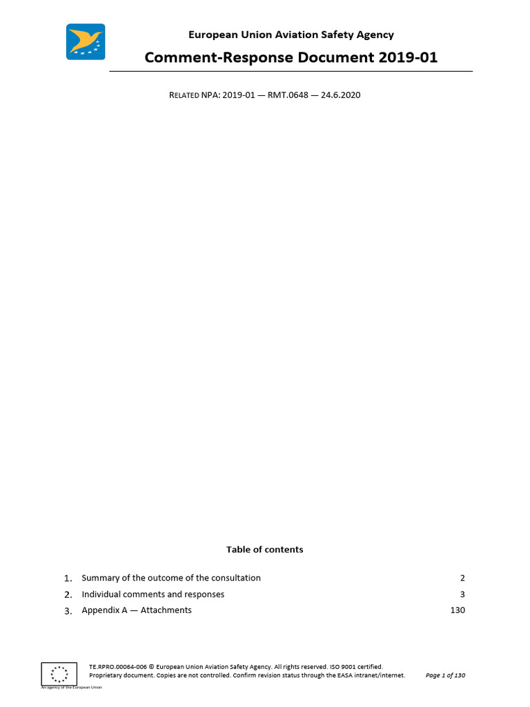 Easa CRD 2019-01 | PDF | Computer Security | Security