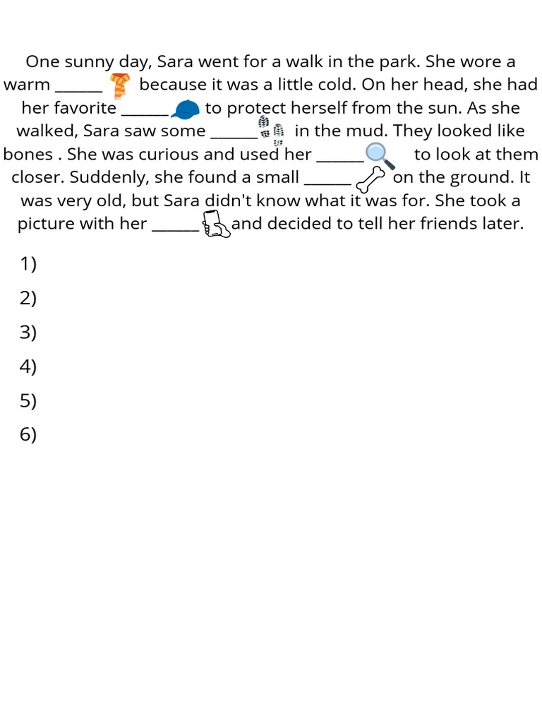 Sara's Park Adventure | PDF