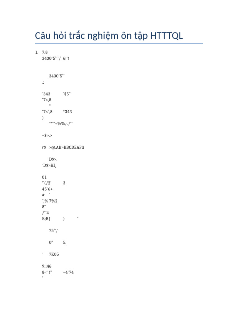 Cau_hoi_trac_nghiem_HTTTQL | PDF | Cross Platform Software | Free Software
