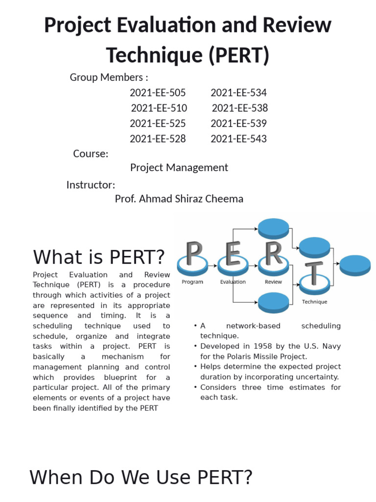 Project Evaluation and Review Technique (PERT) | PDF | Project Management