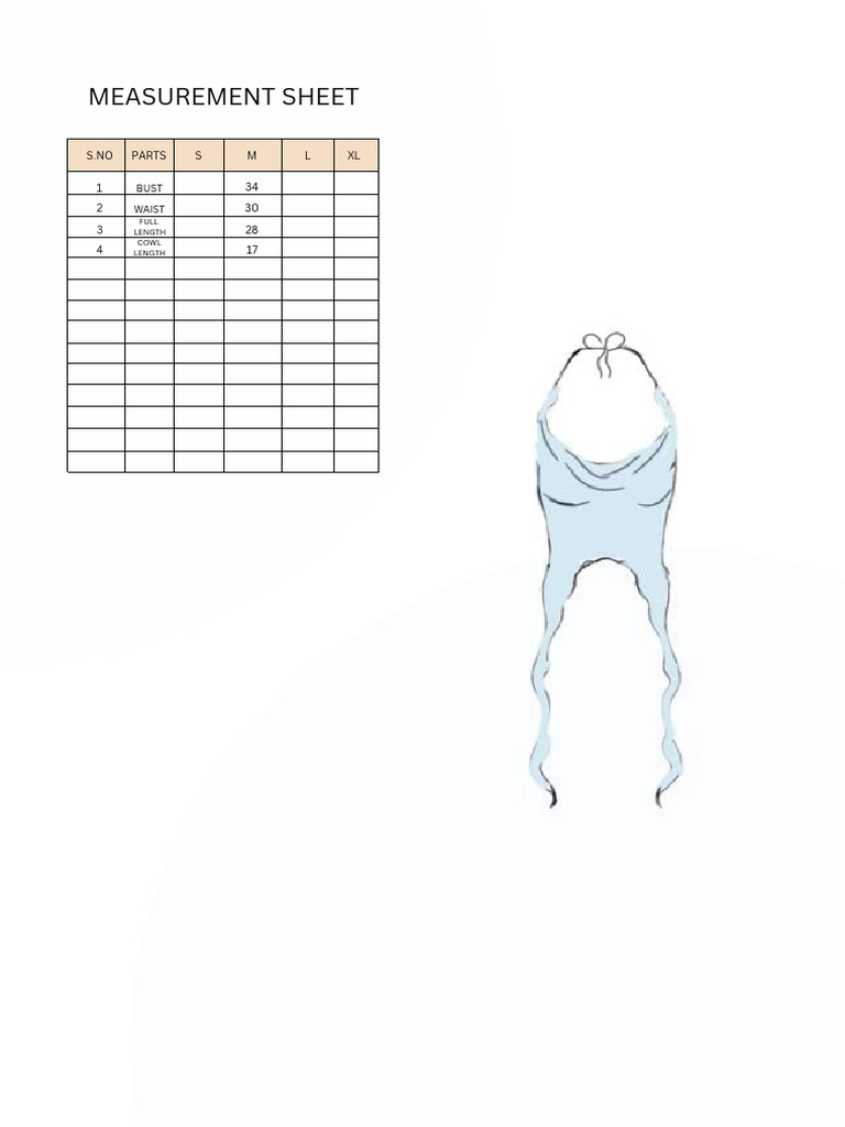 Measurement Sheet 1 | PDF