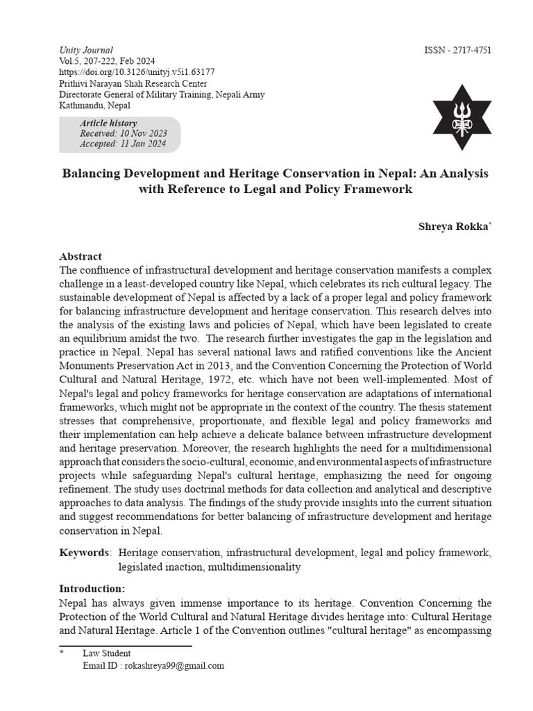 Unity+Journal 2080 Vol+V+ (2) - 215-230 | PDF | Environmental Impact ...