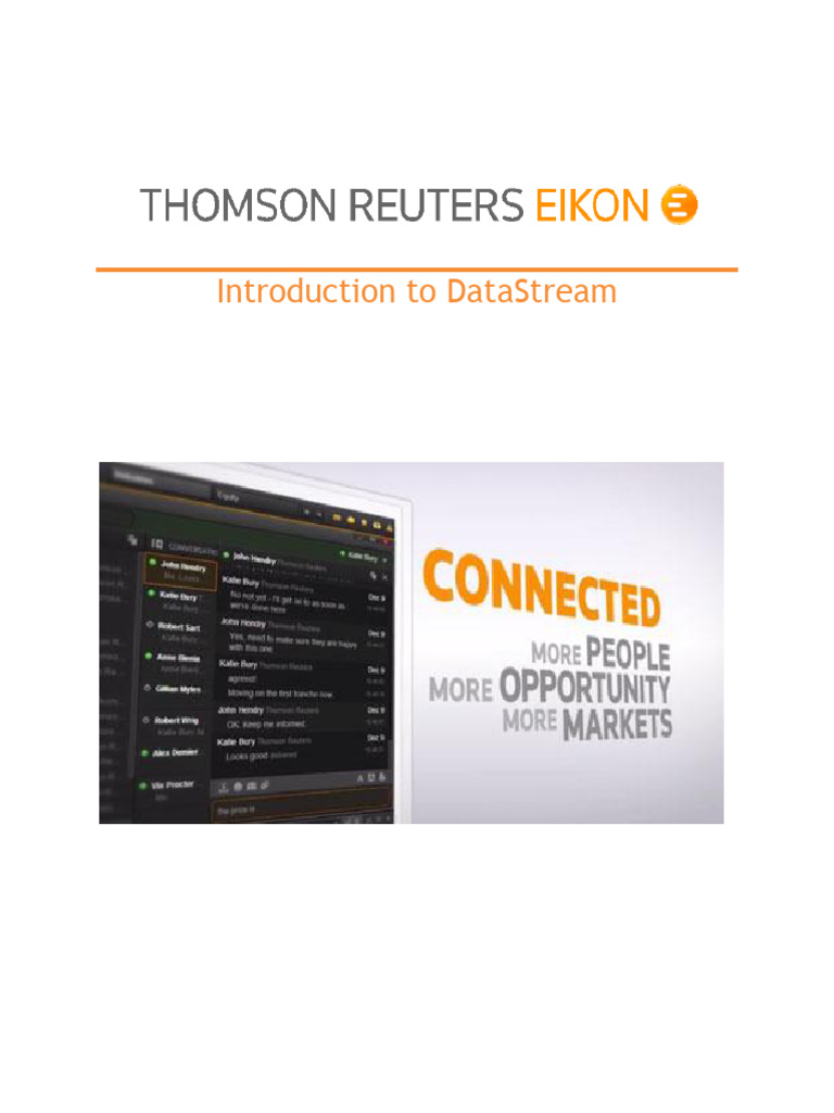 4 Introduction To DataStream in Excel | PDF | Data Type | Microsoft Excel