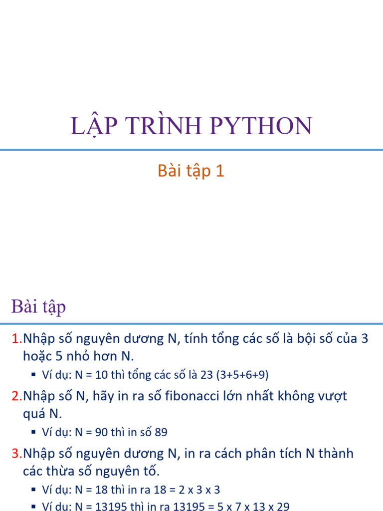 Bai Tap Python Them Cua Thay TX Nam | PDF