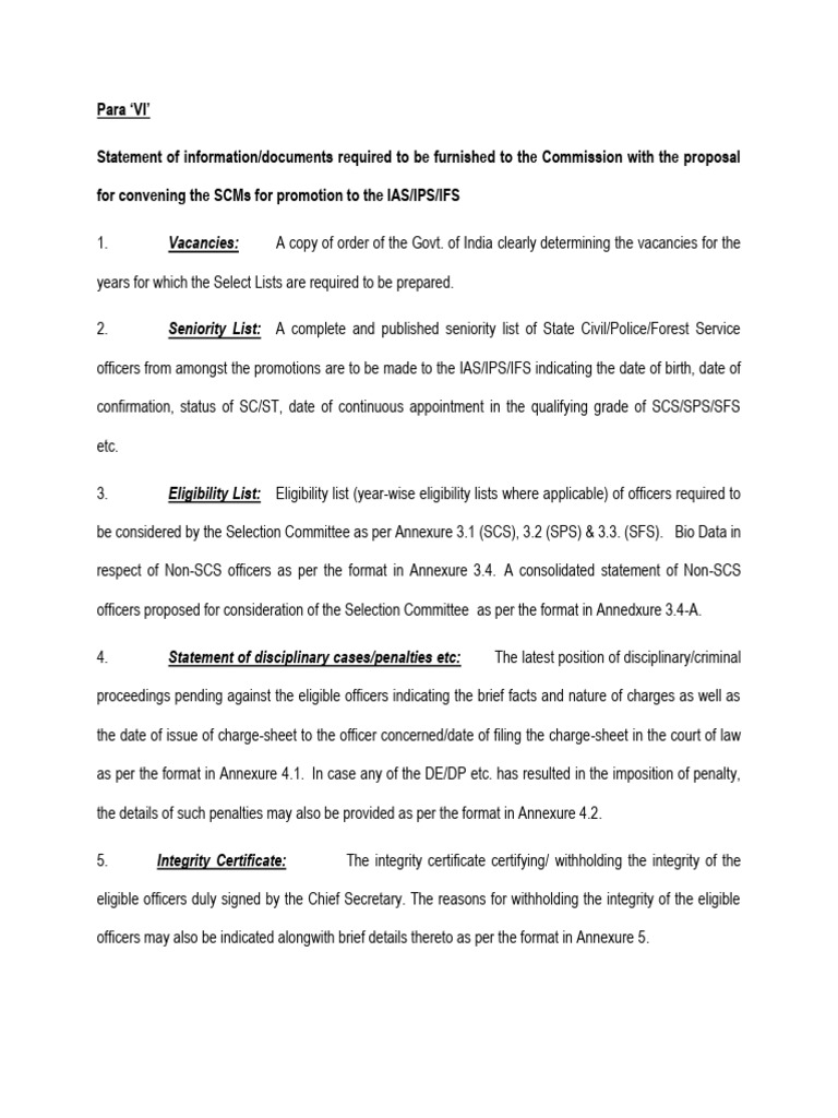 IAS/IPS/IFS Promotion Proposal Checklist | PDF | Version Control ...