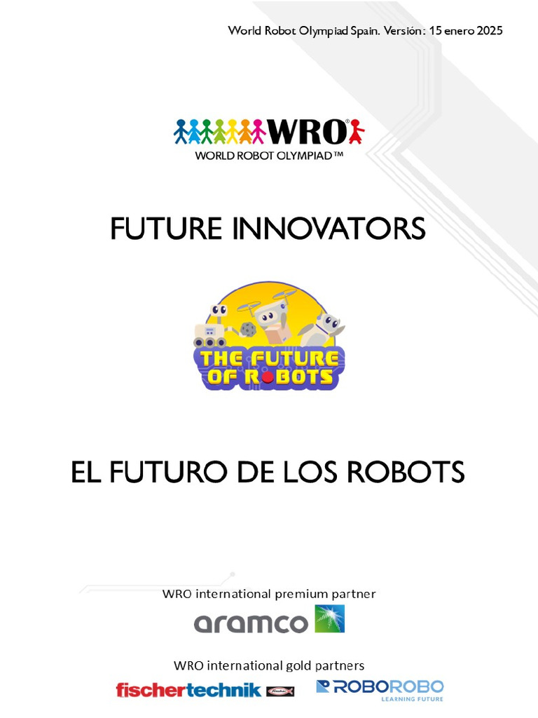 WRO 2025 Descripcion de La Mision Future Innovators | PDF | Inteligencia artificial ...