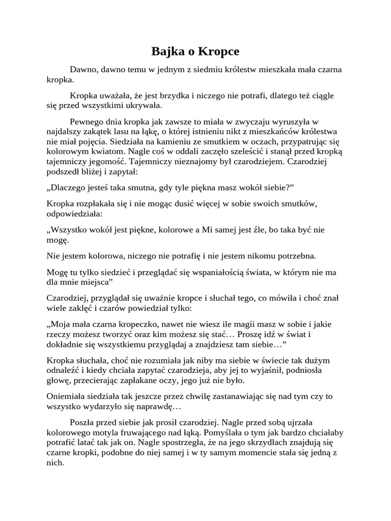 Bajka o Kropce | PDF