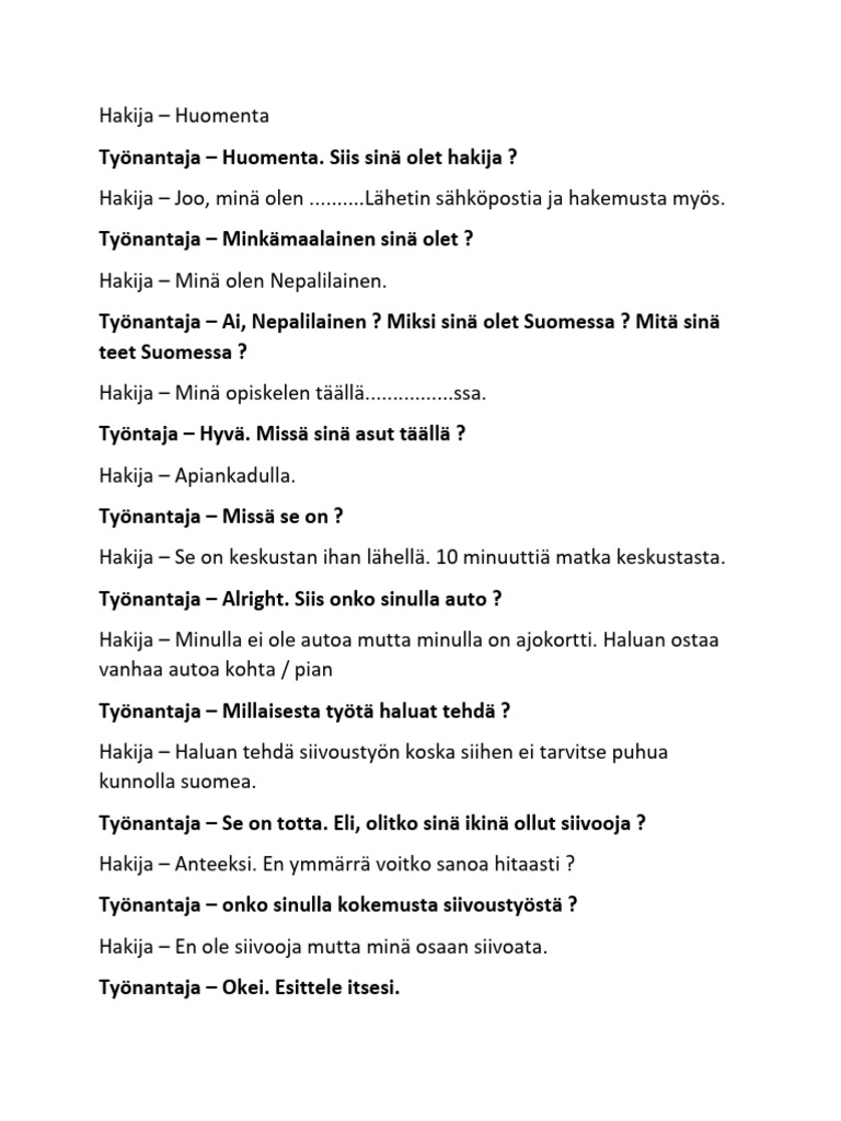Job Interview | PDF