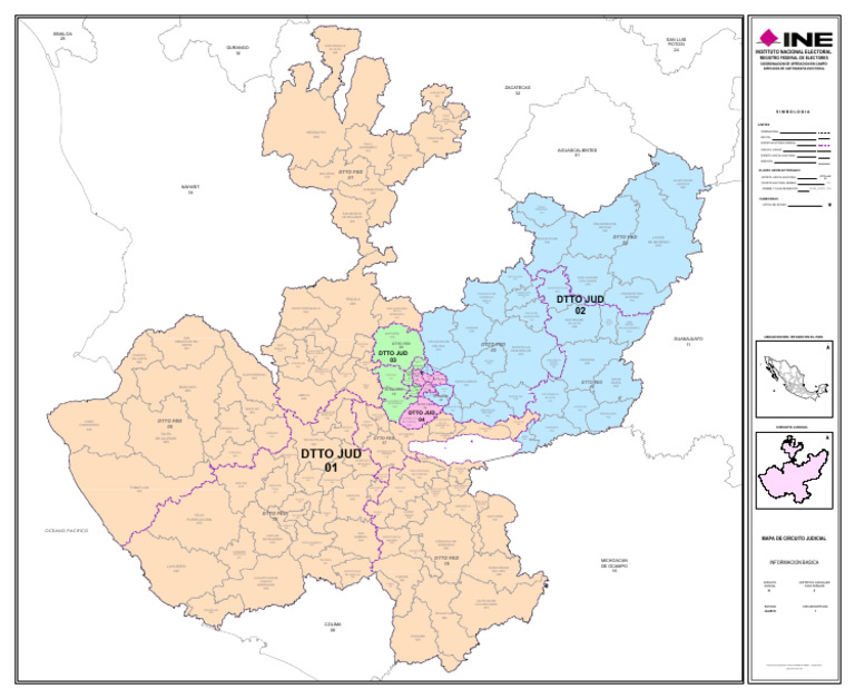 Mapa Distritos Judiciales Electorales en Jalisco | PDF