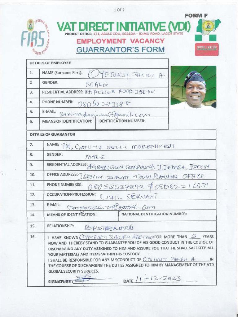 Guarantor Form | PDF