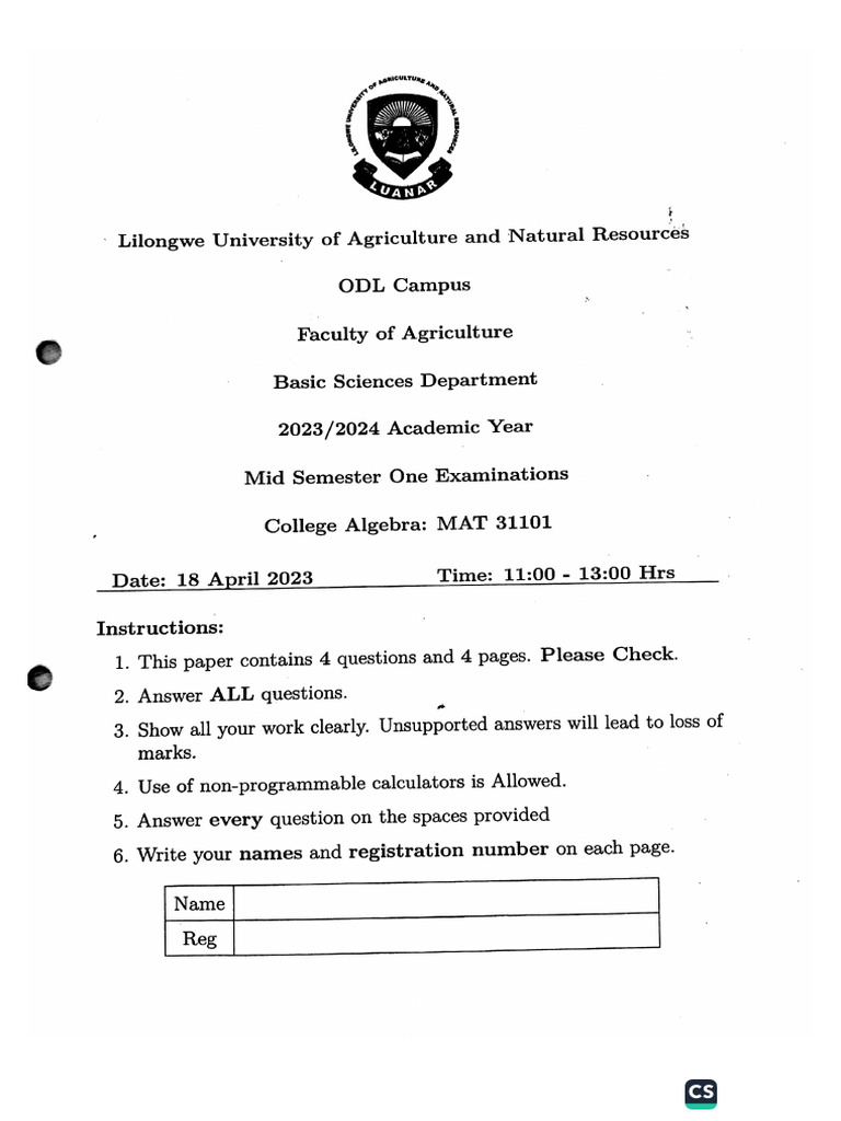 Mat Past Papers | PDF