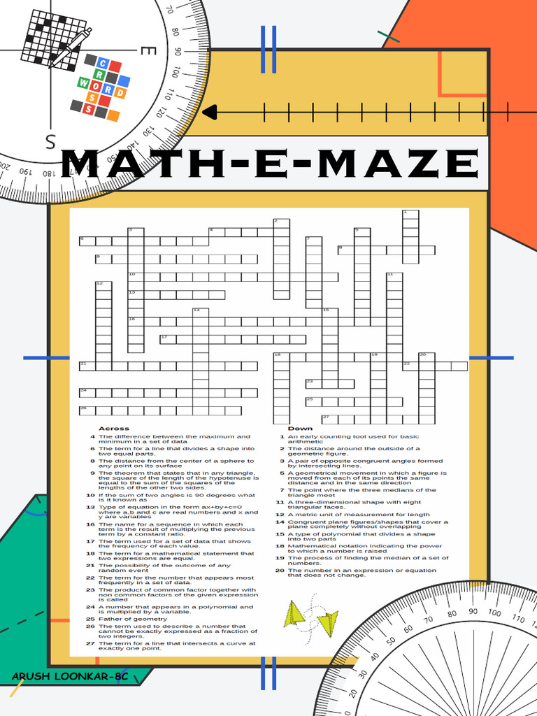 MATH-E-MAZE RBA Arush Loonkar 8C | PDF