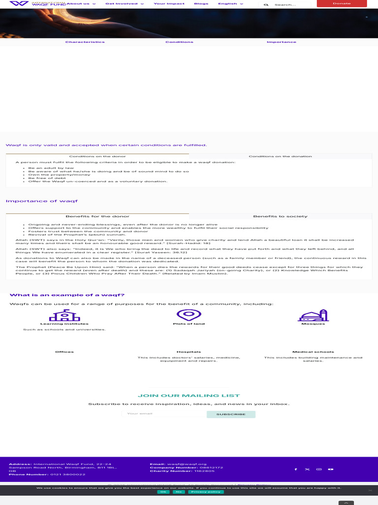 What Is Waqf - International Waqf Fund | PDF | Abrahamic Religions