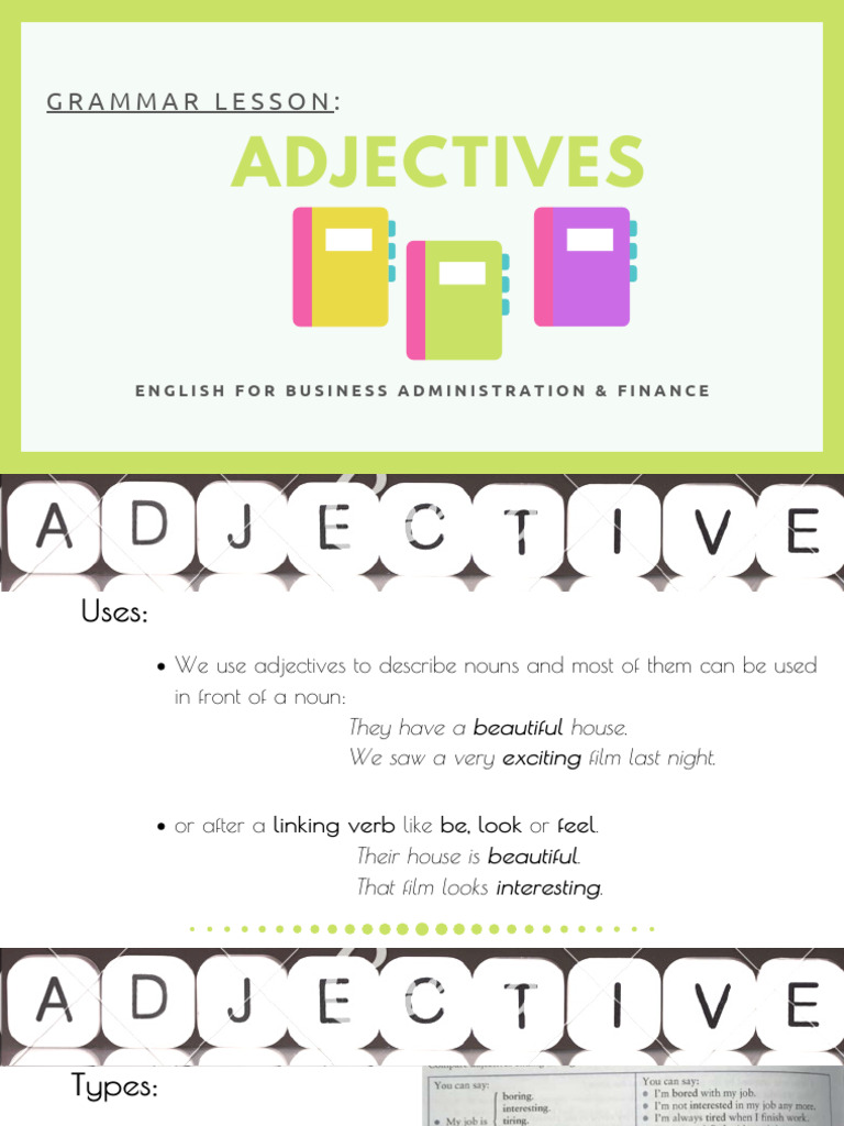 Adjectives in Business English Grammar | PDF