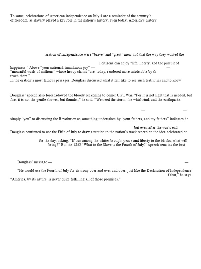 What To The Slave Is The Fourth of July FINAL | PDF | Frederick ...