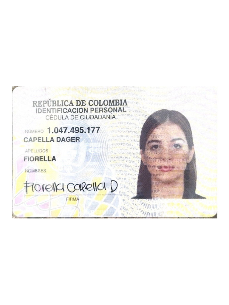 Cedula Fiorella Capella Dager | PDF