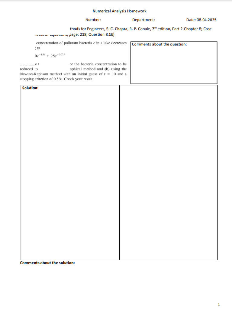 Final Numerical Homework | PDF