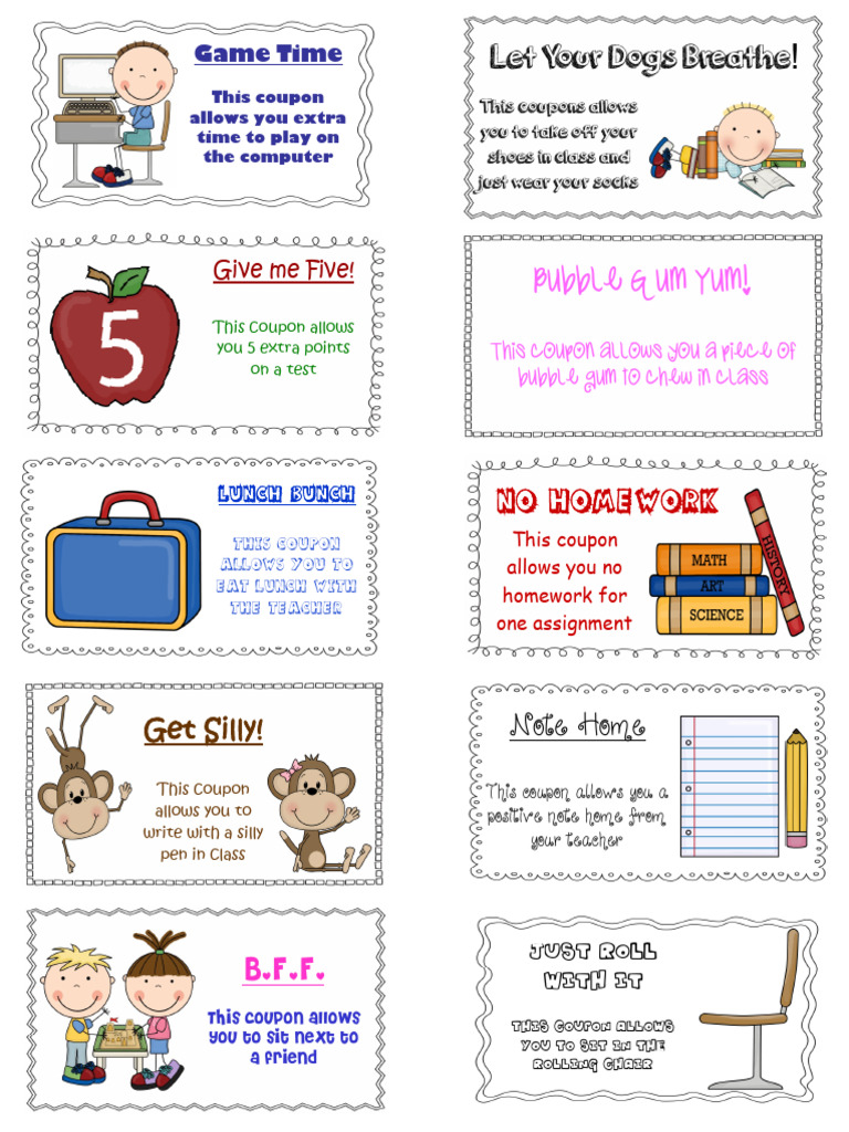 ClipChartBehaviorCoupons 1 | PDF