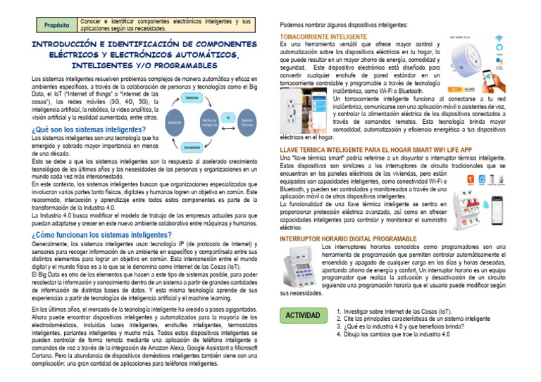Componentes de Sistemas Inteligentes | PDF | Internet de las Cosas ...