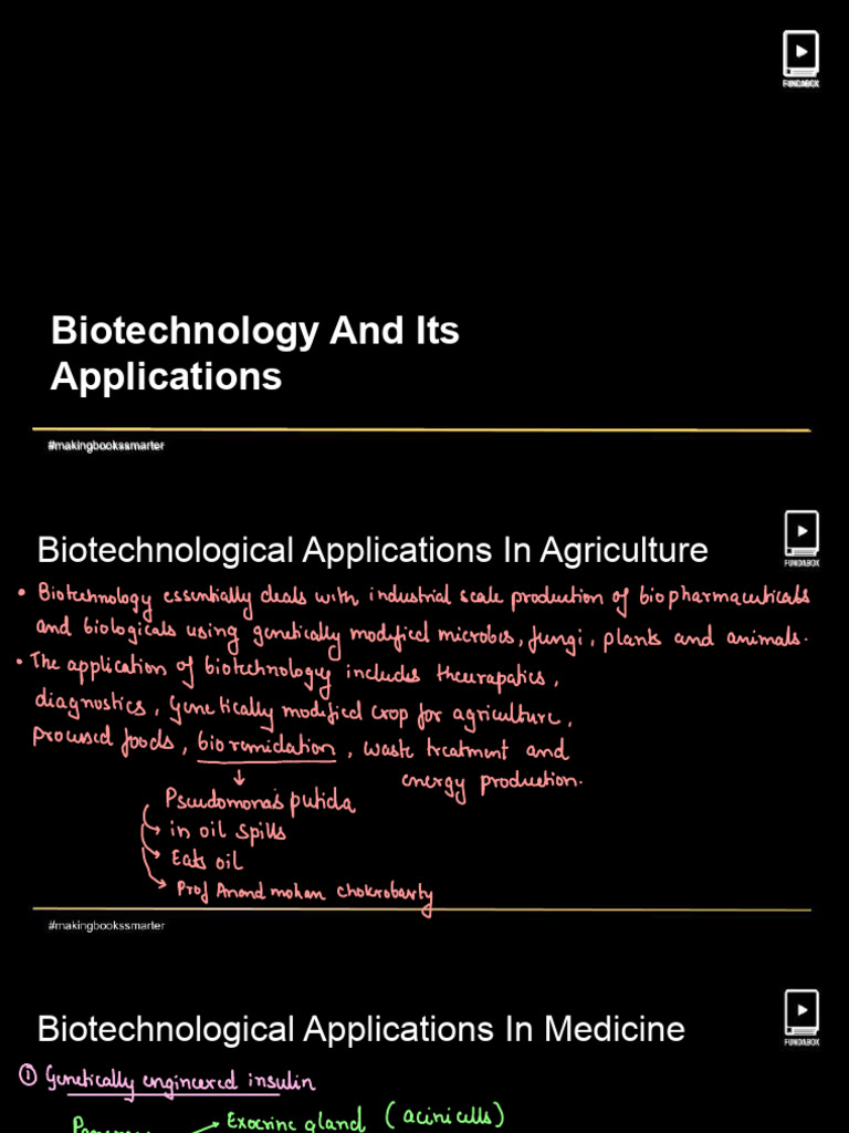 Biotechnology - Applications | PDF