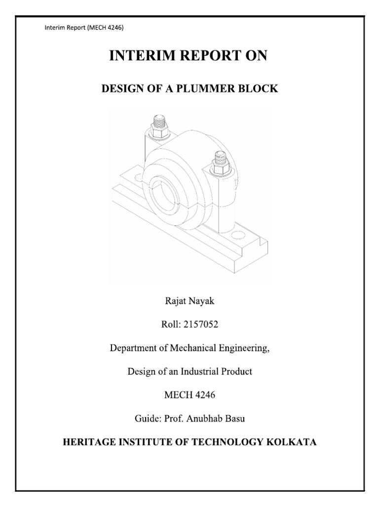 PLUMMER BLOCK DESIGN | PDF