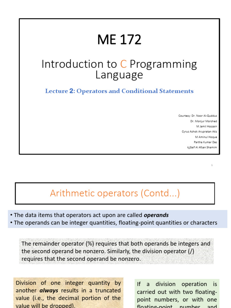 02 - Conditional Statements | PDF | Arithmetic | Multiplication
