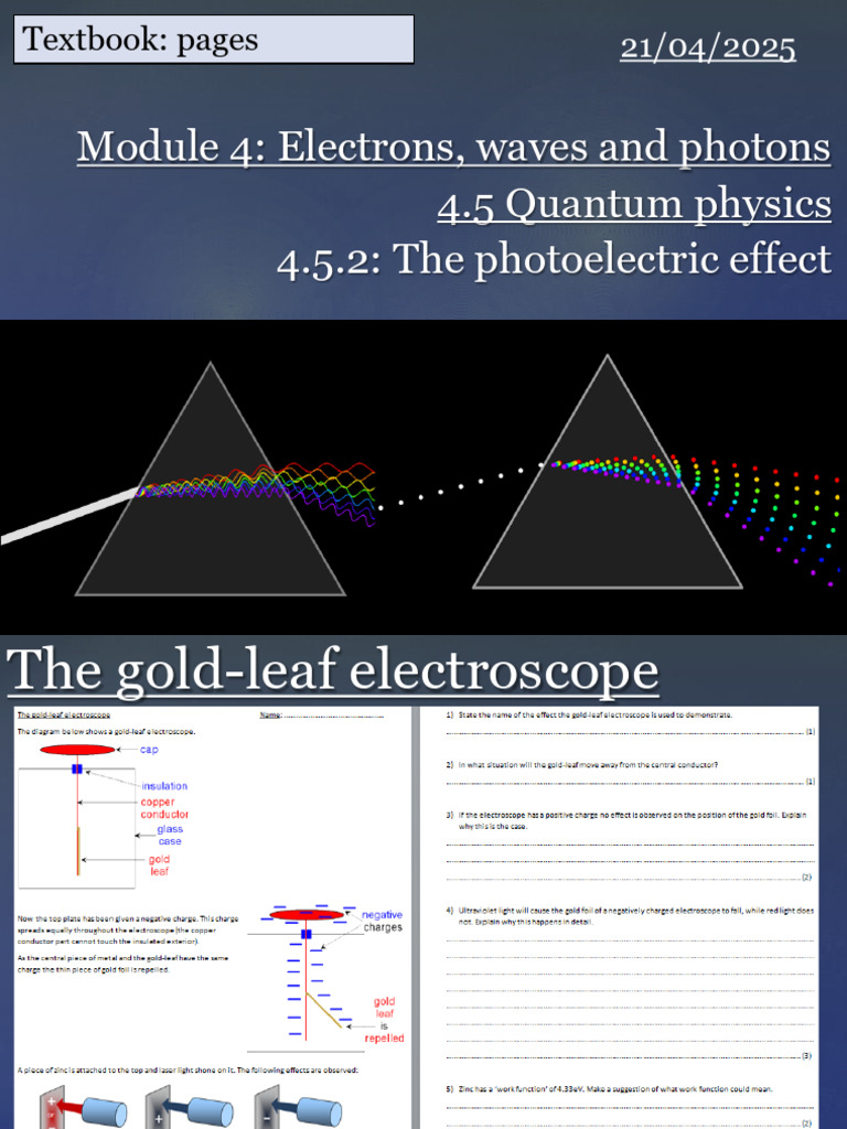 The-Photoelectric-Effect STUDENTpptx | PDF | Photoelectric Effect | Photon