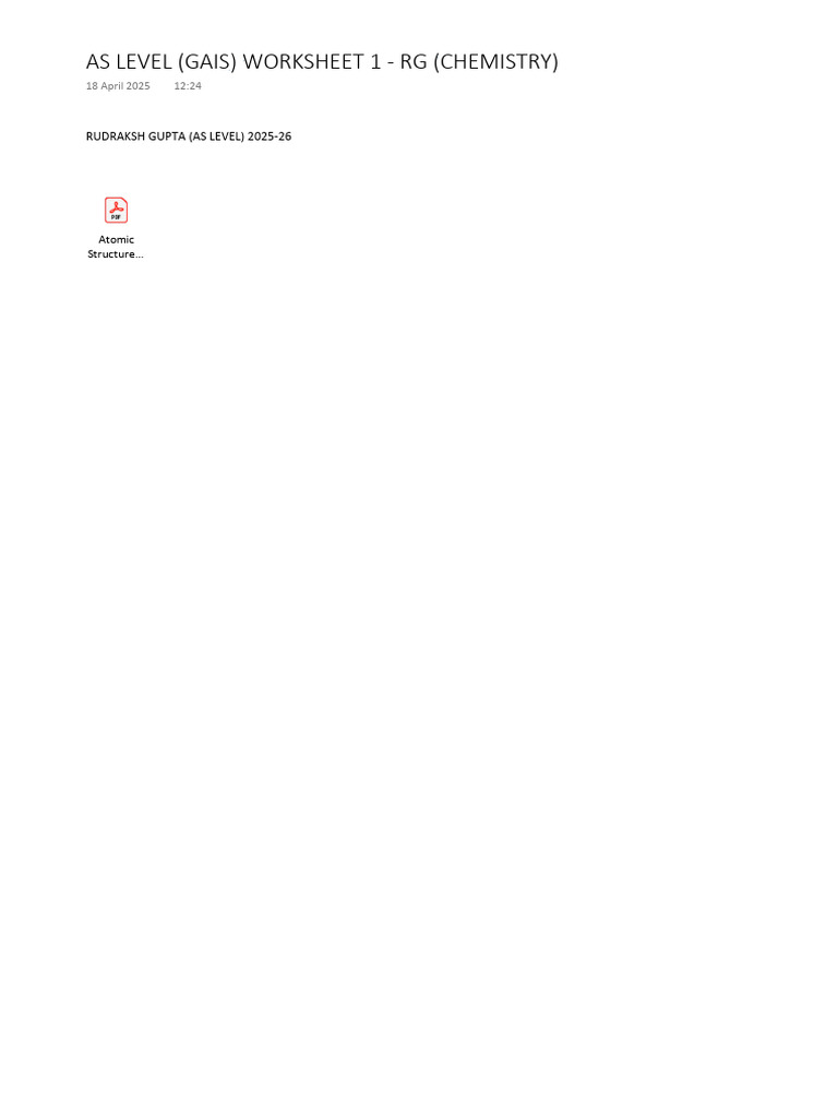 Atomic Structure 2 Qp Answers by Rudraksh Gupta (Rg) | PDF