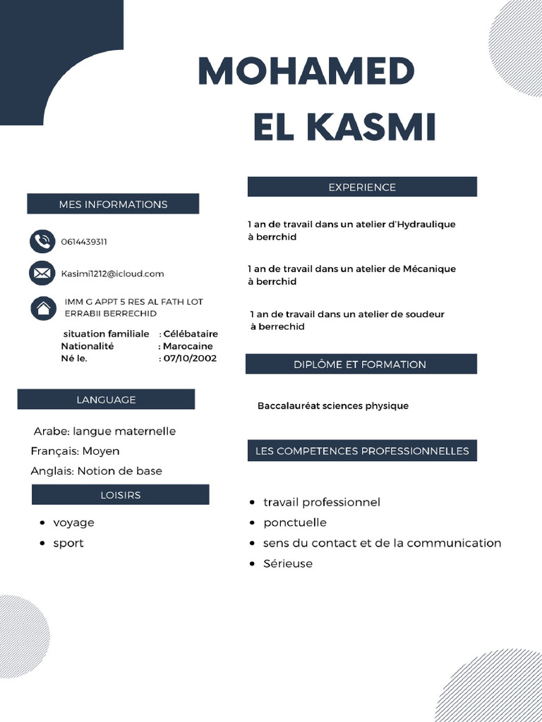 Blue Professional Modern CV Resume 2 | PDF