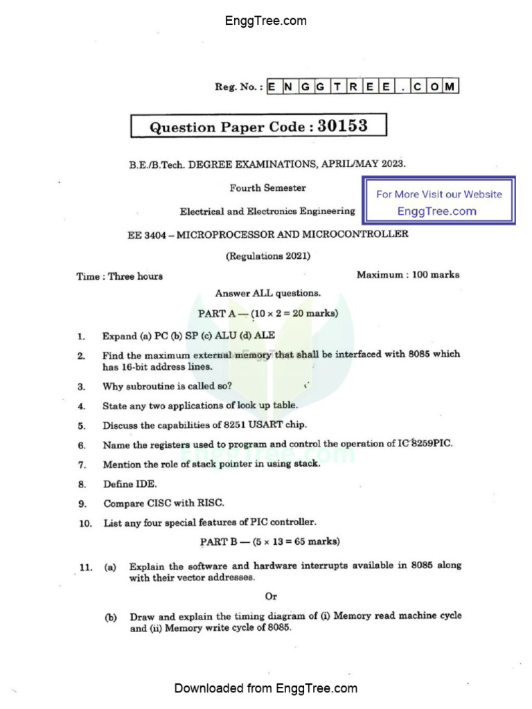EE3404-Microprocessor-and-Microcontroller-Apr-May-2023-Question-Paper-Download | PDF