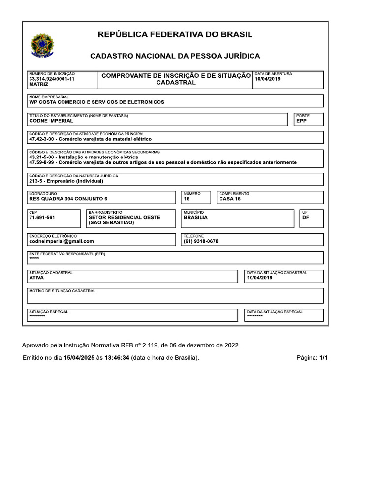 2025-06-15 Comprovante de Cadastro CNPJ | PDF