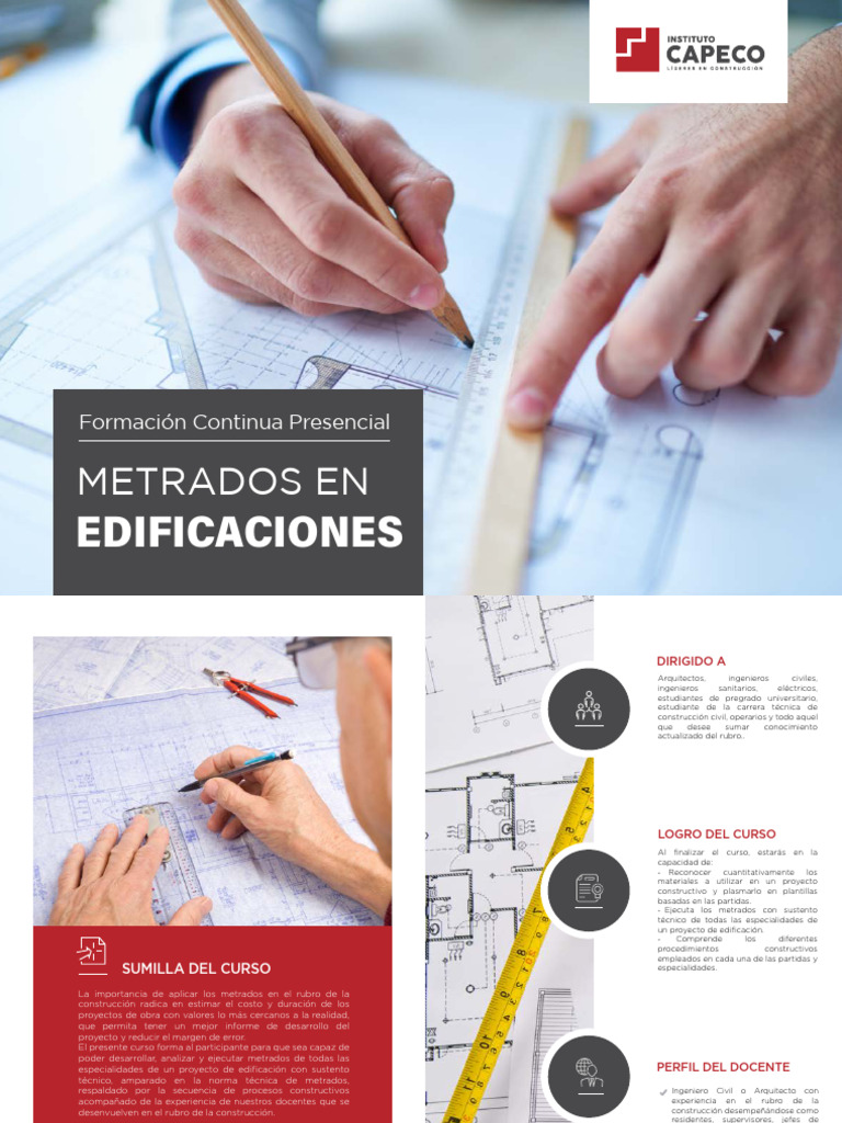 Metrados en Edificaciones Presencial MJS | PDF | Fundación (Ingeniería) | Hormigón