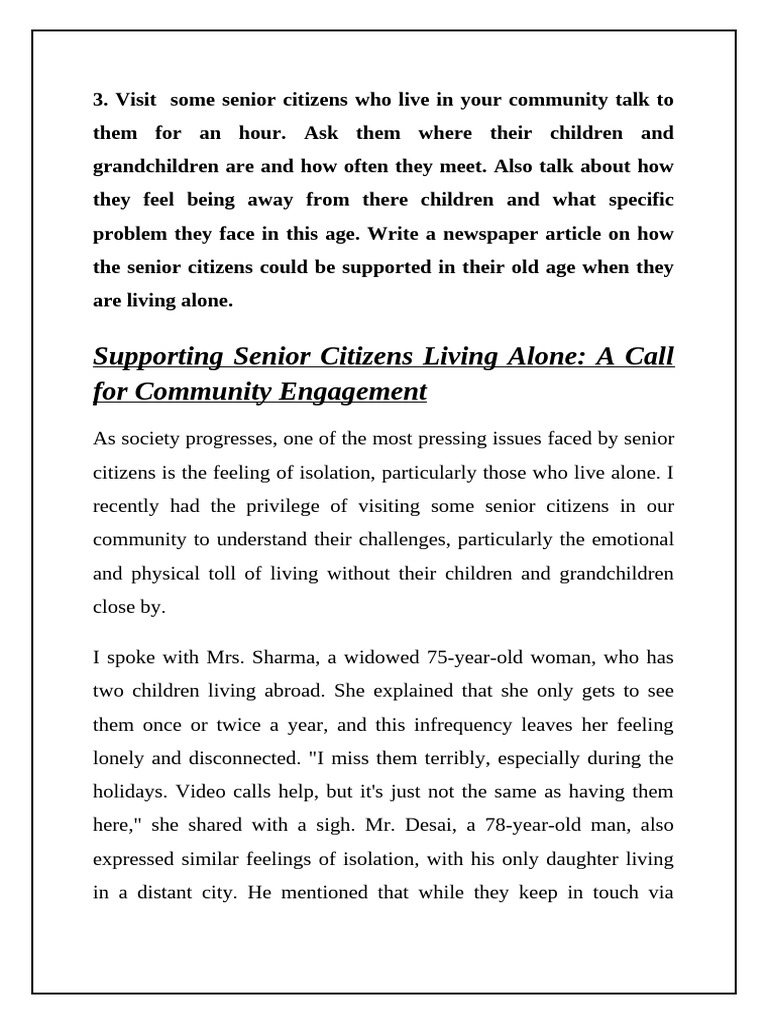 Project 3 (Newspaper Article of Older Age) | PDF | Social Psychology
