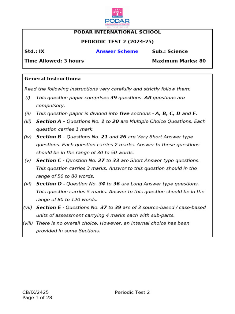 Rerevised AS CB IX Science PT2 A | PDF | Force | Epithelium