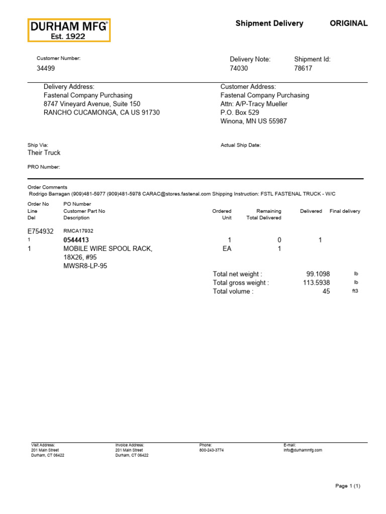 SHIPMENT DELIVERY NOTE REP720927.0en634458.0 | PDF | Freight Transport ...