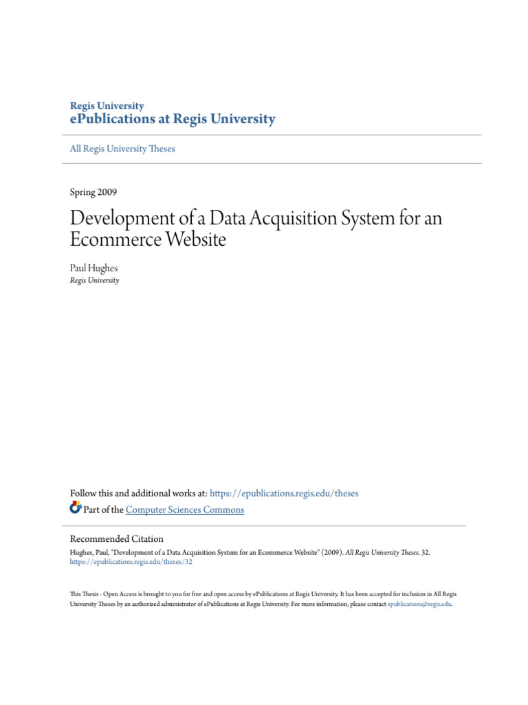 Development of A Data Acquisition System For An Ecommerce Website ...