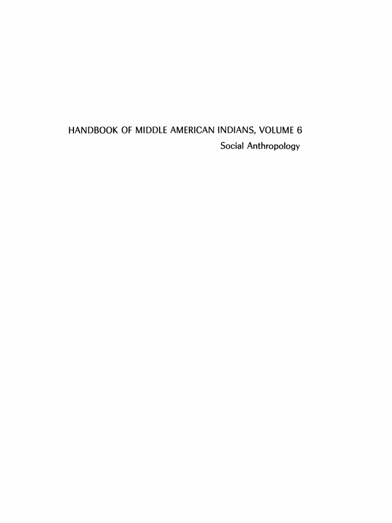 Social Anthropology in Middle America | PDF | Anthropology