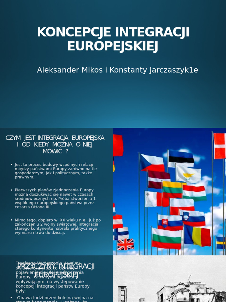 Koncepcje Integracji Europejskiej | PDF