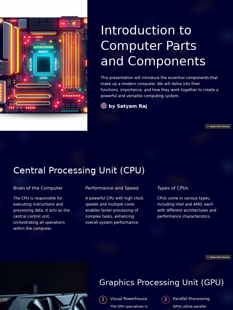 Introduction To Computer Parts and Components | PDF | Graphics Processing Unit | Central ...