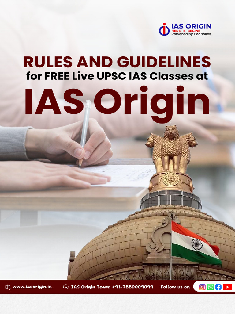 Rules and Guidelines For UPSC IAS Classes at IAS Origin.-1 | PDF