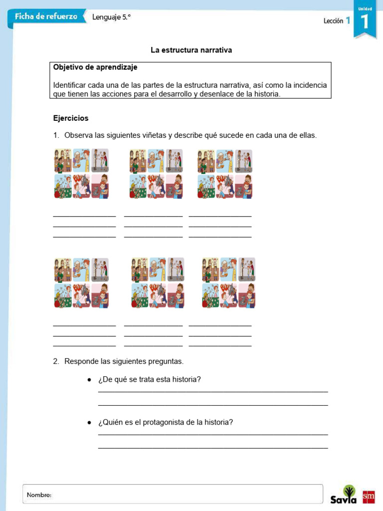 Estructura Narrativa: Partes y Ejercicios | PDF