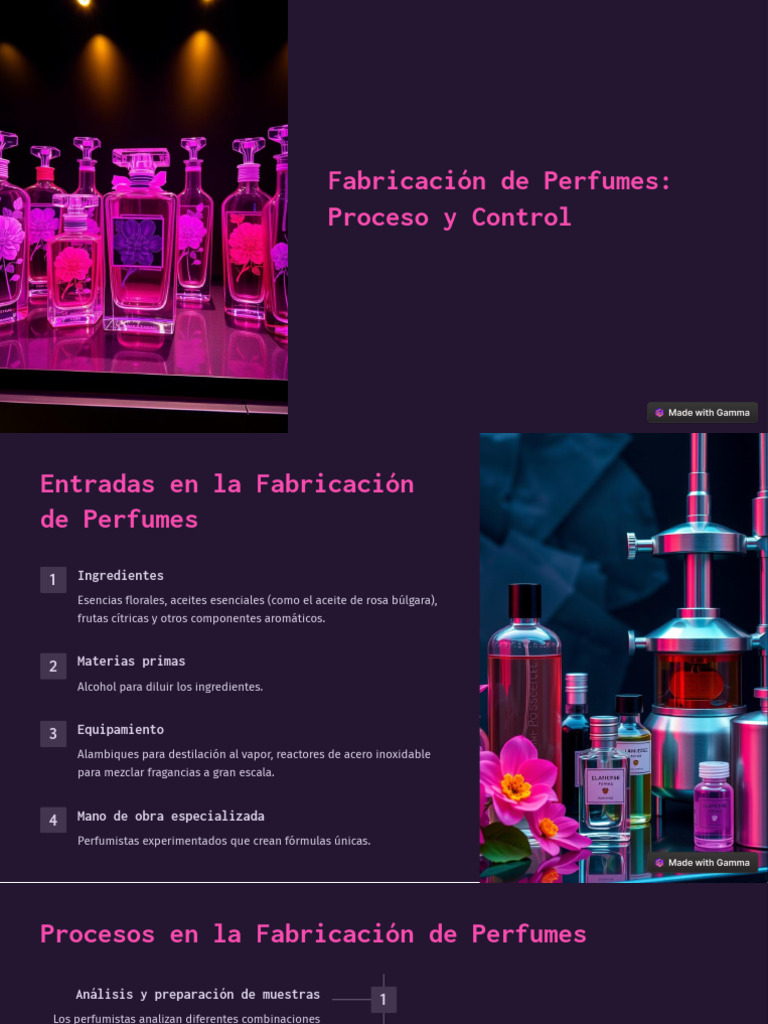 Proceso de Fabricación de Perfumes | PDF | Calidad (comercial) | Perfume