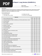 WURS-25 and WURS-61 Scoring Guide | PDF | Attention Deficit ...