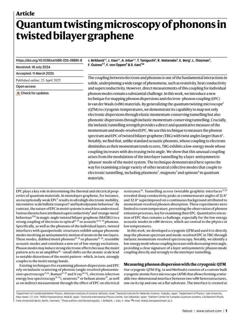 Quantum Twisting Microscopy of Phonons in Twisted Bilayer Graphene ...